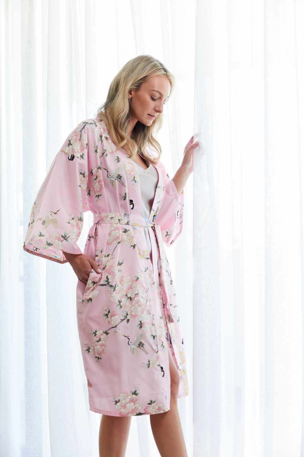 Japanese Cotton Robe | Floral Kimono | Japanese Kimono – Beautiful Robes